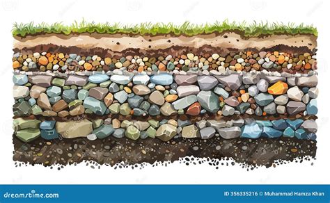 Seamless Ground Cross Sections Underground Text Stock Vector