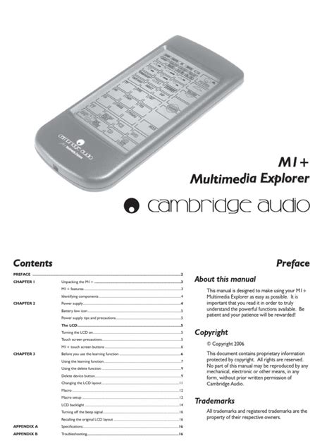 M1 User Manual Pdf Remote Control Touchscreen