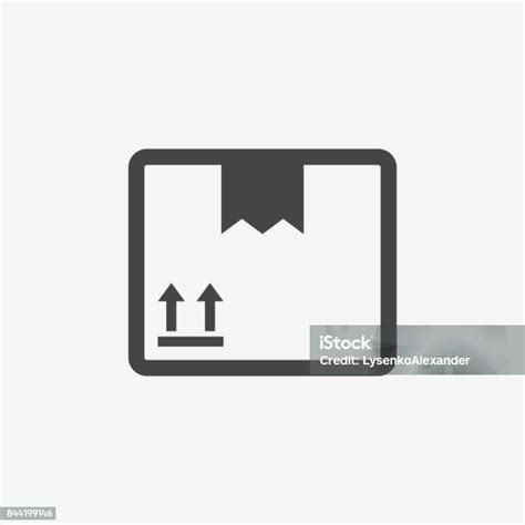 포장 상자 아이콘 화살표 기호입니다 흰색 바탕에 배송 팩 간단한 벡터 일러스트입니다 개념에 대한 스톡 벡터 아트 및 기타 이미지