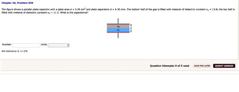 Solved Chapter 25 Problem 049 The Figure Shows Parallel Plate Pacitor