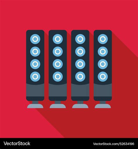 Data Center Server Rack Providing Computing Power Vector Image