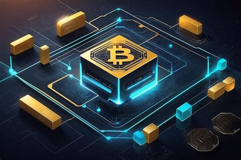 Premium Photo Futuristic Blockchain Technology Cryptography