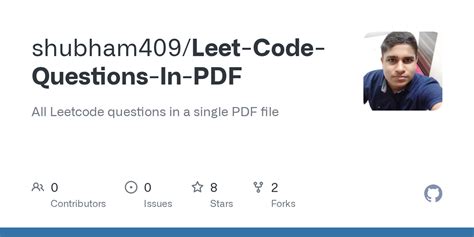 Github Shubham409leet Code Questions In Pdf All Leetcode Questions In A Single Pdf File