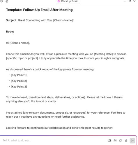 How To Write Follow Up Email After A Meeting Examples