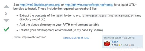 Oserror Dlopen Failed To Load A Library Cairo Cairo 2 Cairo