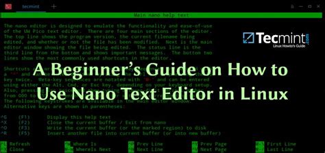 Beginners Guide Nano Text Editor In Linux