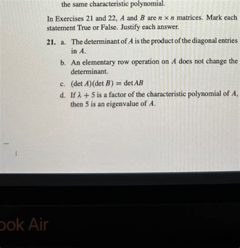 solved the same characteristic polynomial exercises 21