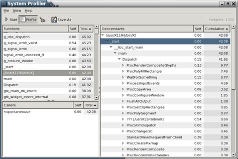 Sysprof Statistical System Wide Profiler For Linux