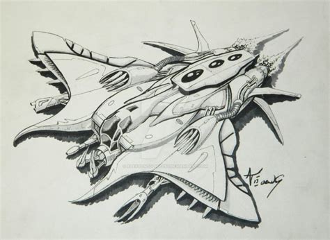 A Spaceship Ship Drawing By Alexvontolmacsy On DeviantArt