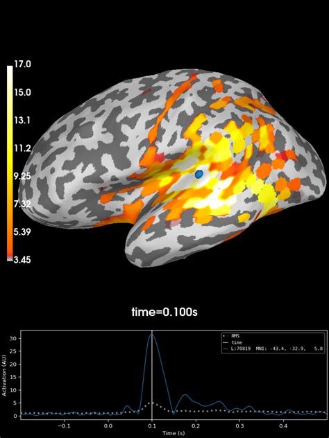 compute mne inverse solution on evoked data with a mixed source space
