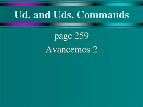 Ppt Ud And Uds Commands Powerpoint Presentation Free Download Id