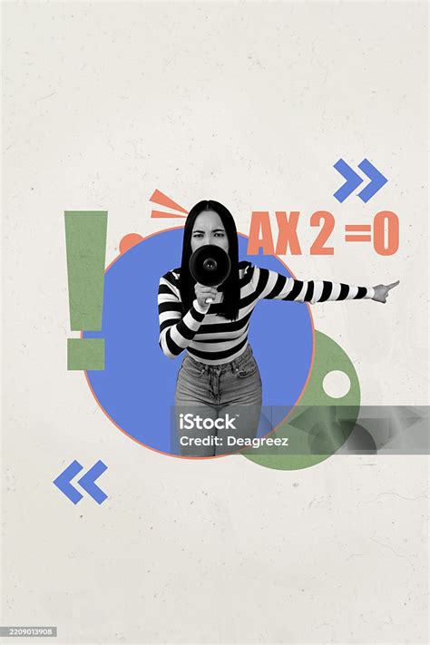 파스텔 배경에 느낌표 번호를 가진 젊은이의 초현실적 인 창조적 인 콜라주 25 29세에 대한 스톡 사진 및 기타 이미지 25 29세 가리키기 개념 Istock