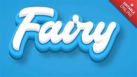 Fairy | Blue 3D | Text Effect Generator