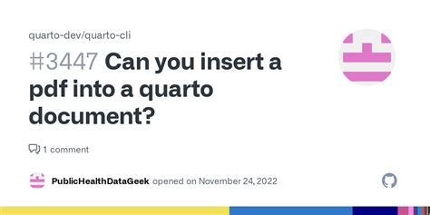 can you insert a pdf into a quarto document · issue 3447 · quarto dev