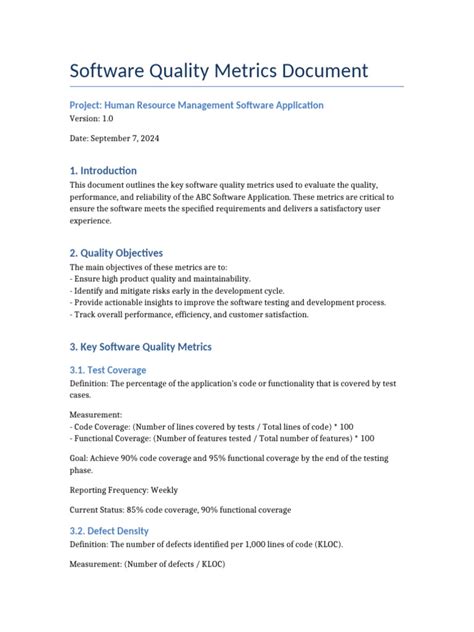 software quality metrics document pdf software quality