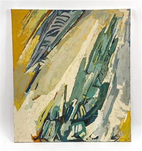 Harry Eisinger 20th C Mid Century Abstract Oc 0299 On Jan 12