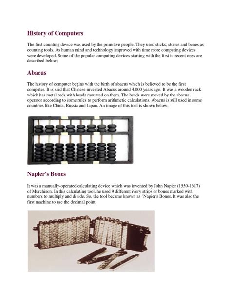 History Of Computers Pdf Computer Data Storage Integrated Circuit