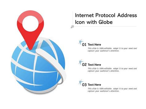 internet protocol address icon with globe powerpoint slides diagrams themes for ppt