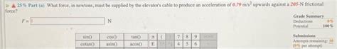 Solved Suppose The Mass Of A Loaded Elevator Is 1350 Kg A