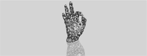 3d Printed Voronoi Hand By Miketon Mike Pinshape
