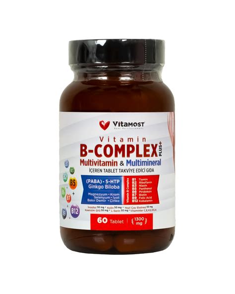 B Complex Plus 60 Tablet Vİtamin Vitamin B1 Vitamin B2 Vitamin B3