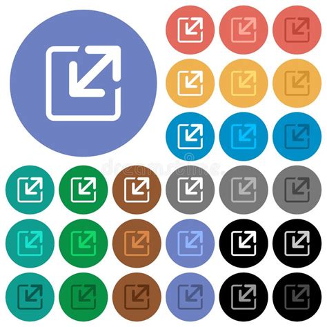 Resize Window Round Flat Multi Colored Icons Stock Vector Illustration Of Adjust Icons 190443853