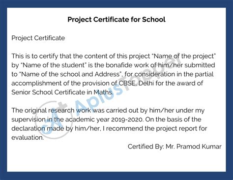 Project Certificate Format Pmp Certification Capm Certification A