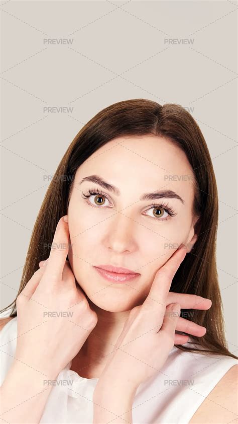 Sensual Woman Face Portrait Rejuvenation Ayurveda Girl Model