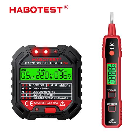 Habotest Ht107bht89a Socket Tester Electric Leakage Finder With