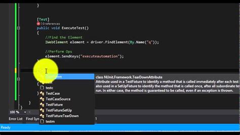 Writing Test Method Using Nunit In Selenium C Part 4 Selenium