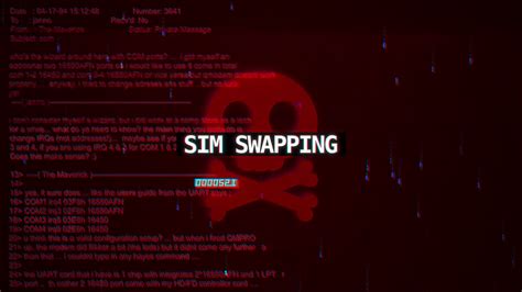 Sim Swapping Warning Text On Hacking Stock Motion Graphics Sbv