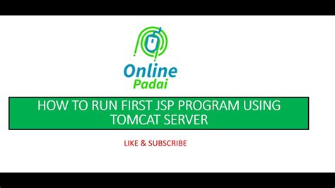 How To Run First Jsp Program Youtube