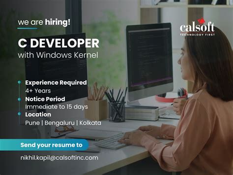 Calsoft On Linkedin Hiring Punejobs Kolkatajobs Bengalurujobs C Cdeveloper