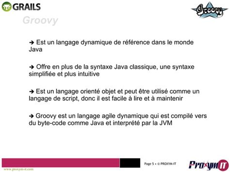 Présentation Du Framework Grails Ppt