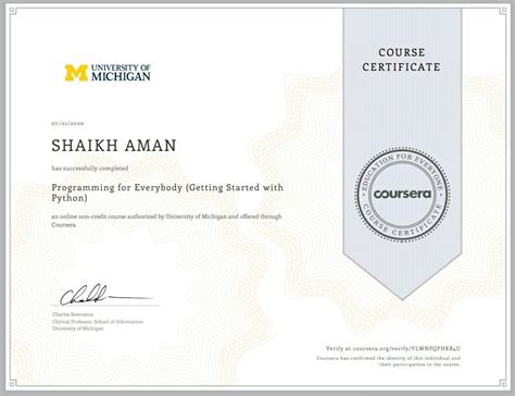 Aman Shaikh On Linkedin Coursera Pythonforeverybody