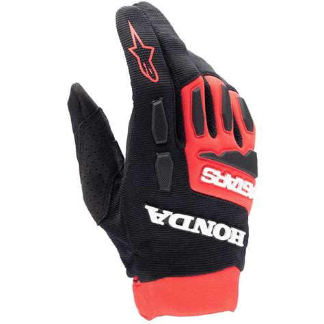 Alpinestars Honda Full Bore Motorcycle Gloves Bright Red Black For Sale