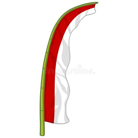 Umbul Umbul Banner Indonesian Flag Independence Day Festival Vector Illustration Stock Vector