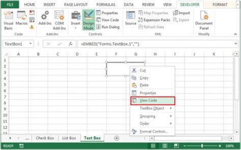 ActiveX Controls In Microsoft Excel