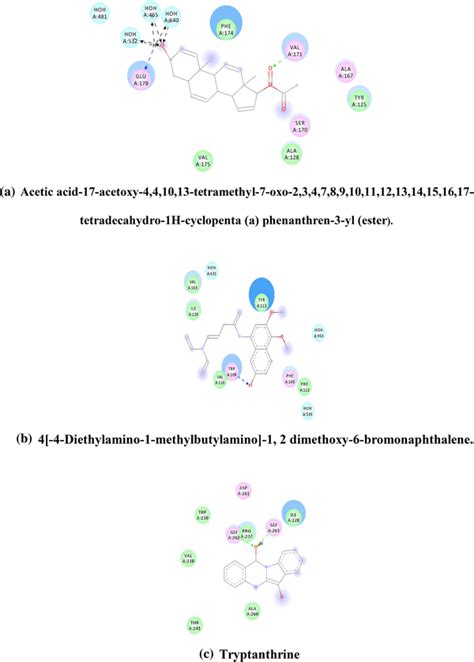 2d Molecular Interaction Between The Target Receptor And The Ligand