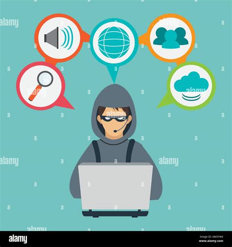 Hacker Cyber Security System Design Stock Vector Image And Art Alamy