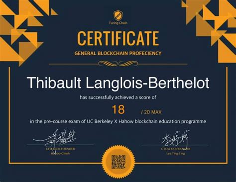 Certificate Of Uc Berkeley X Hahow Blockchain Education Programme Pdf Education Industry