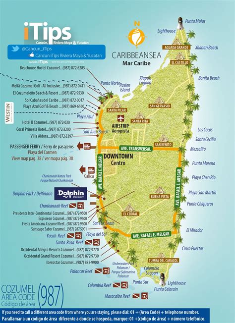 Cozumel Map Cozumel Cozumel Mexico Cozumel Island