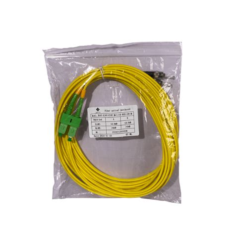 jfsat5 5mt sc apc st upc monomodo sm duplex jumper cable fibra 9 125um 3mm