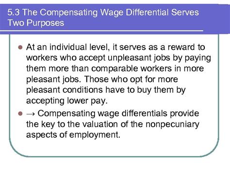 Chapter 5 Compensating Wage Differentials It S Just A