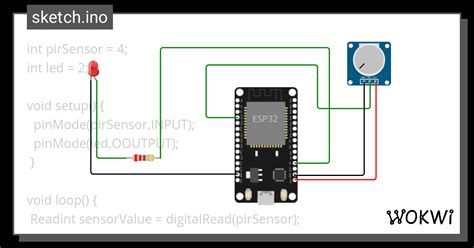 Pir Sensor Wokwi Esp32 Stm32 Arduino Simulator
