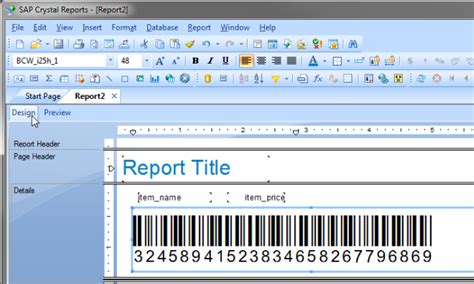Interleaved 2 Of 5 Barcodes In Crystal Reports Barcodewiz