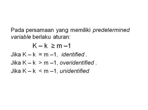 Pensil Kampus Model Persamaan Simultan I