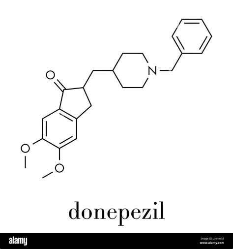 Donepezil Alzheimers Disease Drug Molecule Skeletal Formula Stock Vector Image And Art Alamy