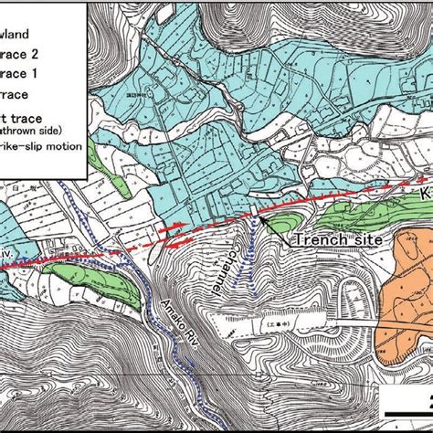 Pdf Tectonic Landform And Geology Of The Median Tectonic Line Fault