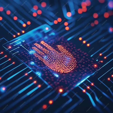 Premium Photo Authentication Login Or Cybersecurity Fingerprint And Secure Online Connection